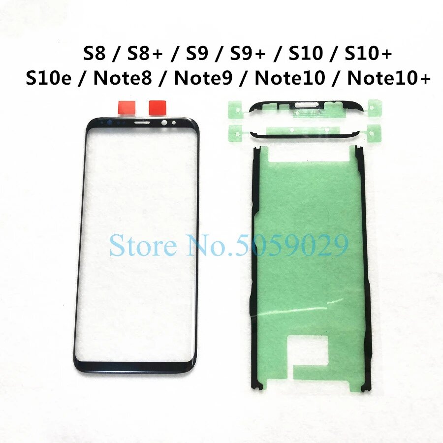 Сенсорная панель экрана для Samsung Galaxy S8 S9 S10 Note 8 9 10 + Plus S10e ЖК-дисплей внешняя крышка Переднее стекло Замена объектива S10e