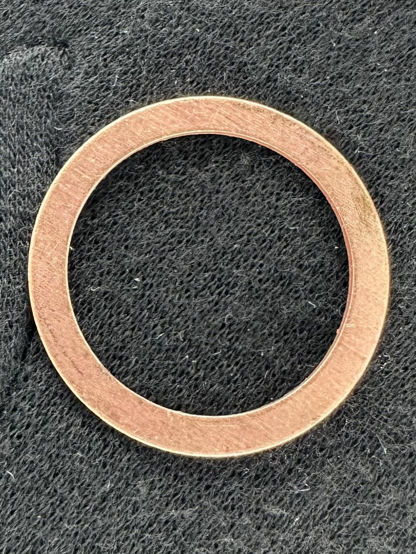 Шайба 22х1 мм d22, медная, плоская, 50 штук