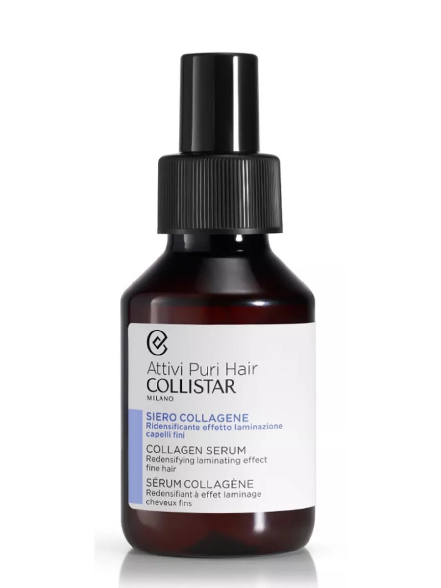 Сыворотка Collistar Attivi Puri Collagen Serum, 100мл, с коллагеном, для объема волос
