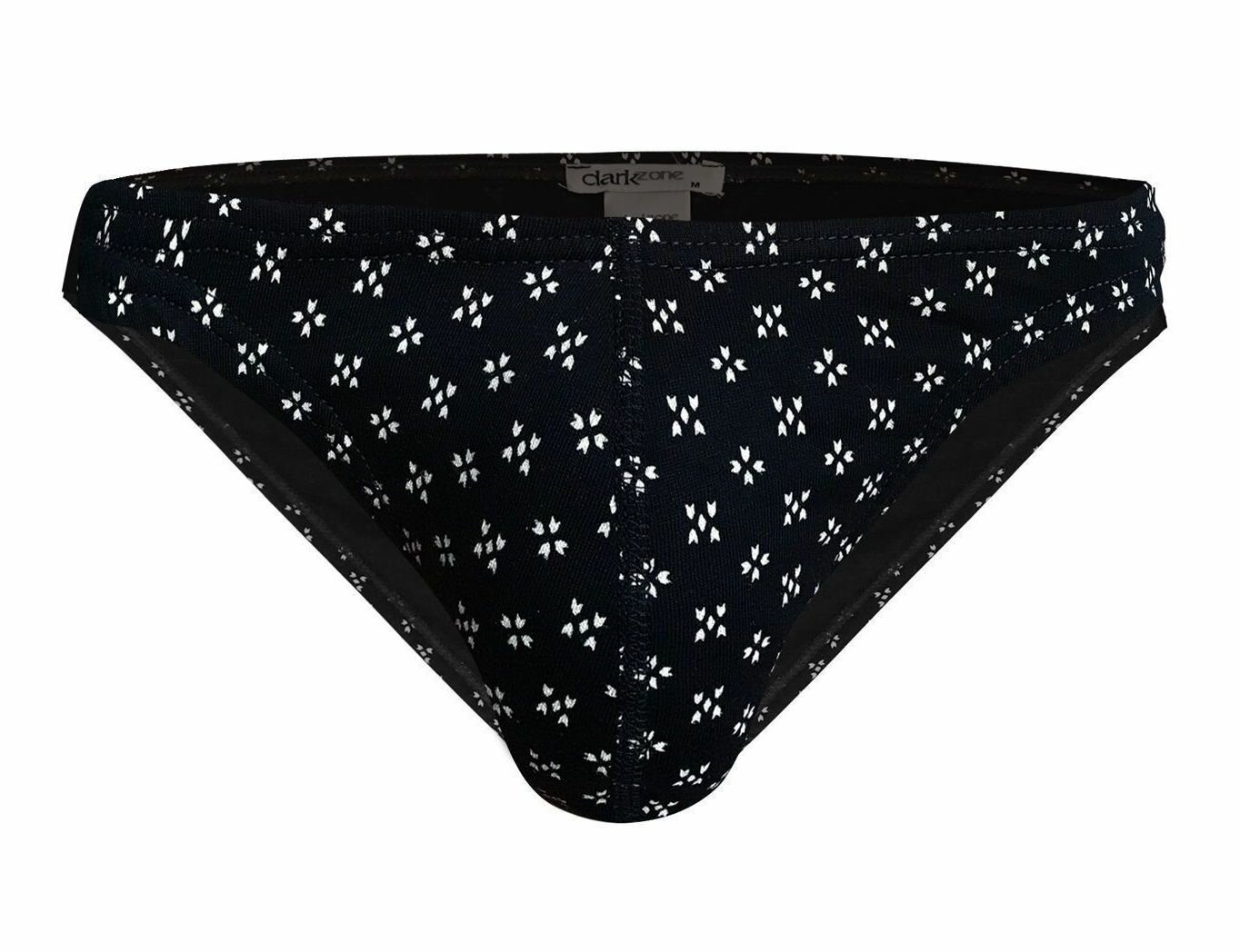 Черные мужские трусы-слипы с принтом, S