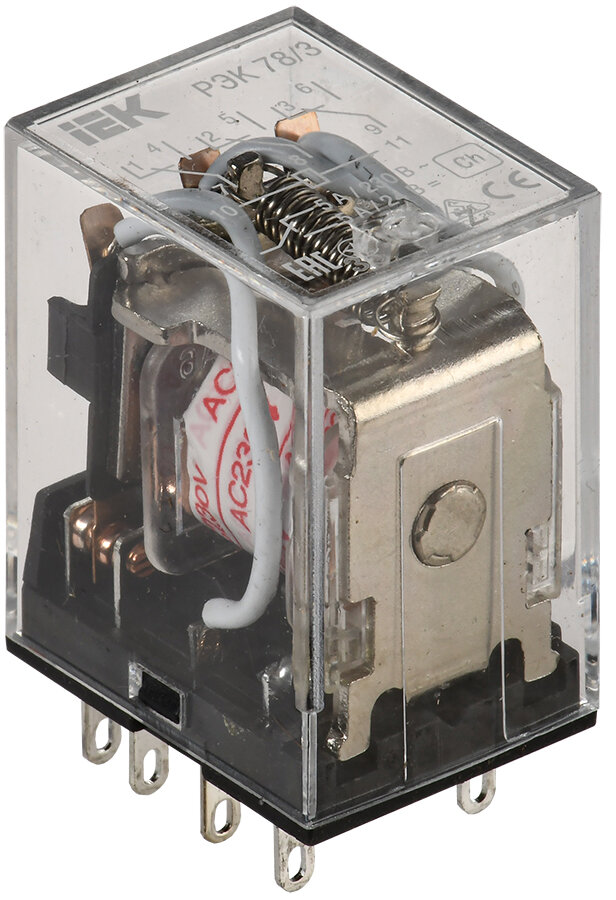 Реле ONI промежуточное 5А 220В 3ПК РЭК78-3 без розетки