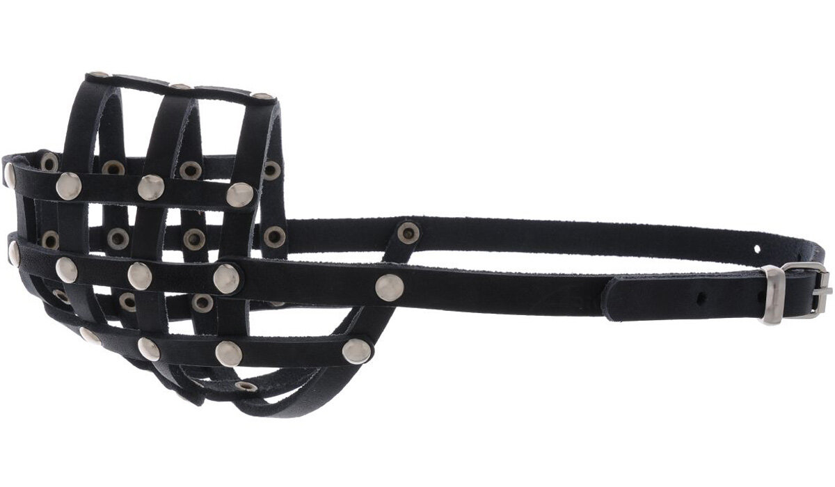 Намордник для собак кожаный черный 26 х 10,5 см Аркон н26мч NEW