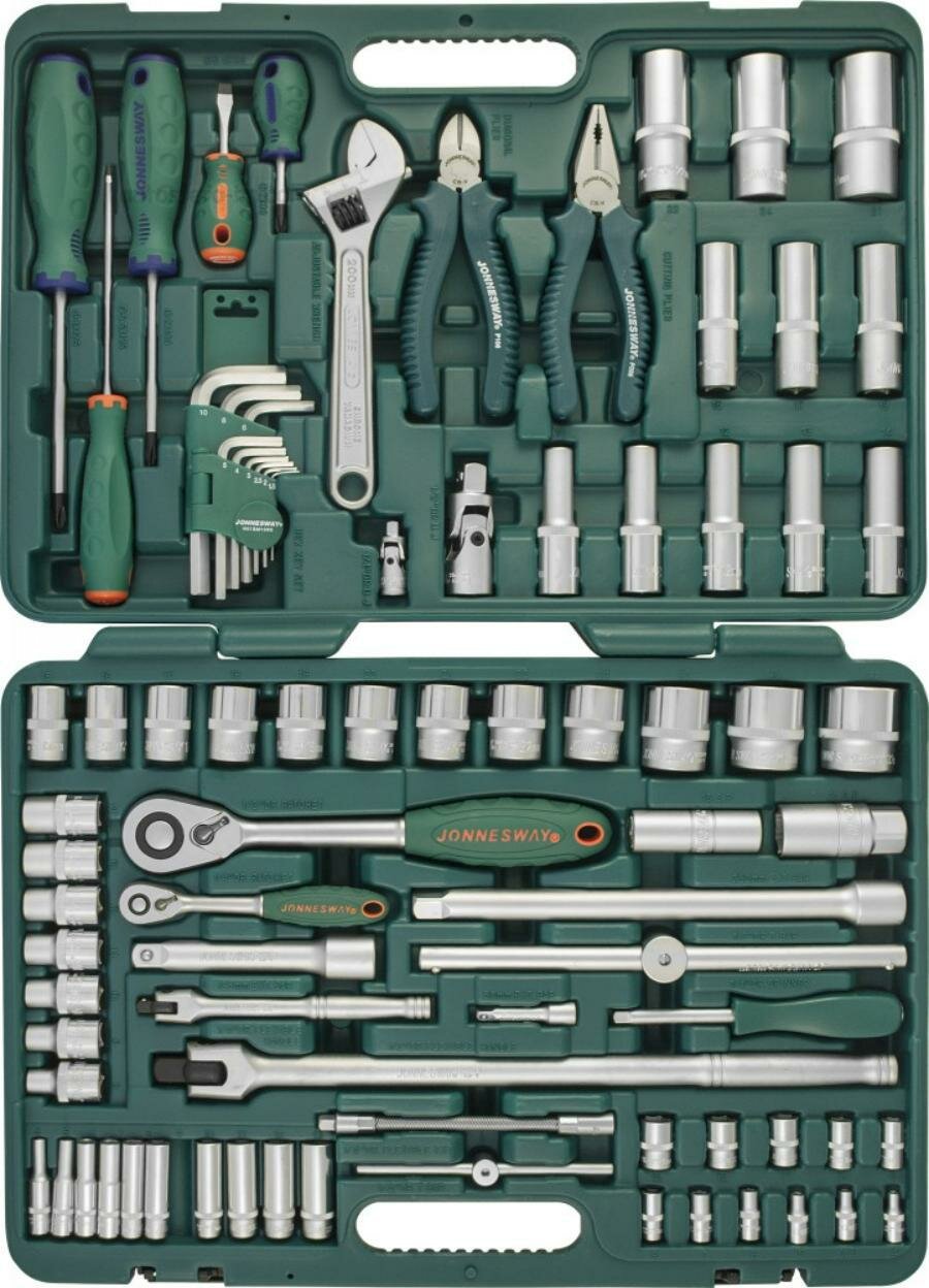 JONNESWAY S04H52483S набор инструмента! универсальный 1/4', 1/2'DR, 83пр.\
