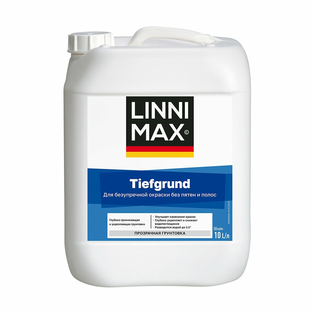 Грунтовка глубокого проникновения укрепляющая Linnimax TiefGrund, 10 л