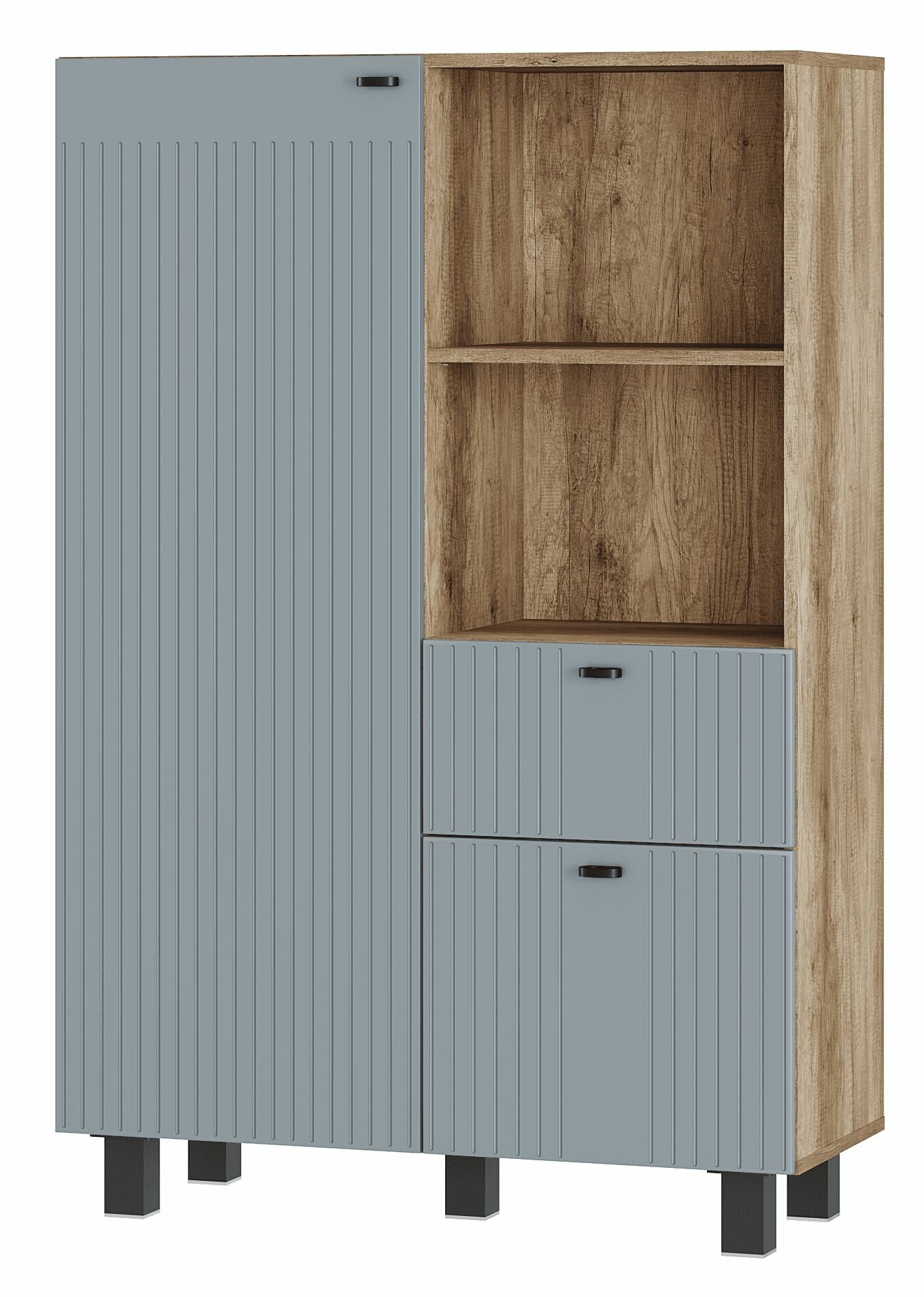 Шкаф Мебелони "Олива", ЛДСП, двухдверный, стиль модерн, цвет дуб каньон