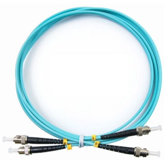 Патч-корд оптический Toplan , дуплексный, ST/PC-ST/PC, MM 50/125 (OM3), 0,5 м, LSZH