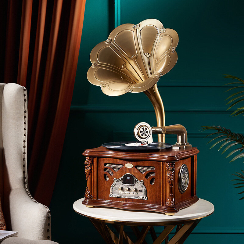 Фонограф Otino 608, настольный, Bluetooth, классический коричневый