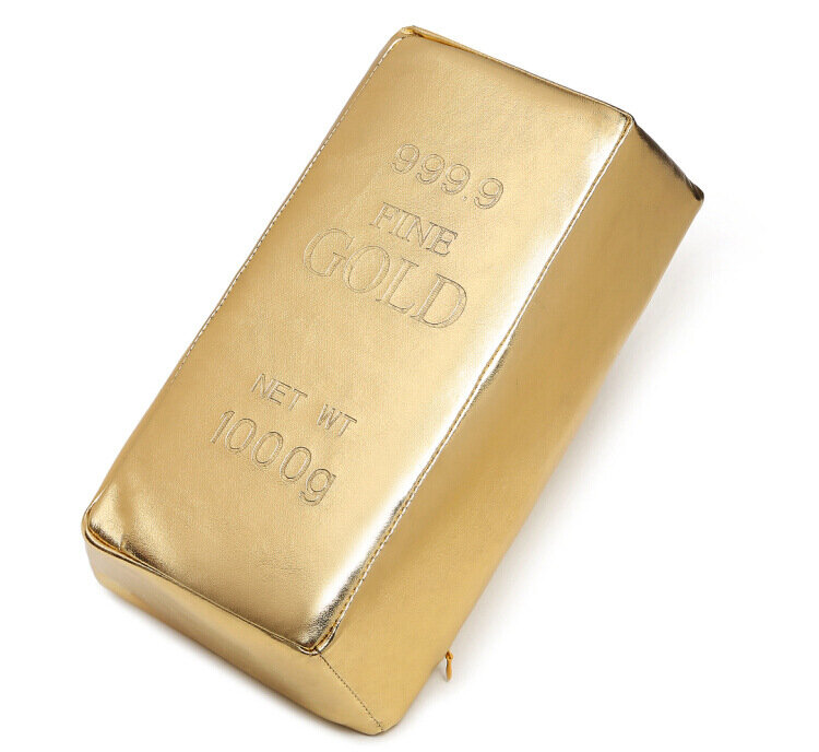 Подушка Tongle extremely "Золотой кирпич", хлопок, 28 см x 15,5 см x 9 см