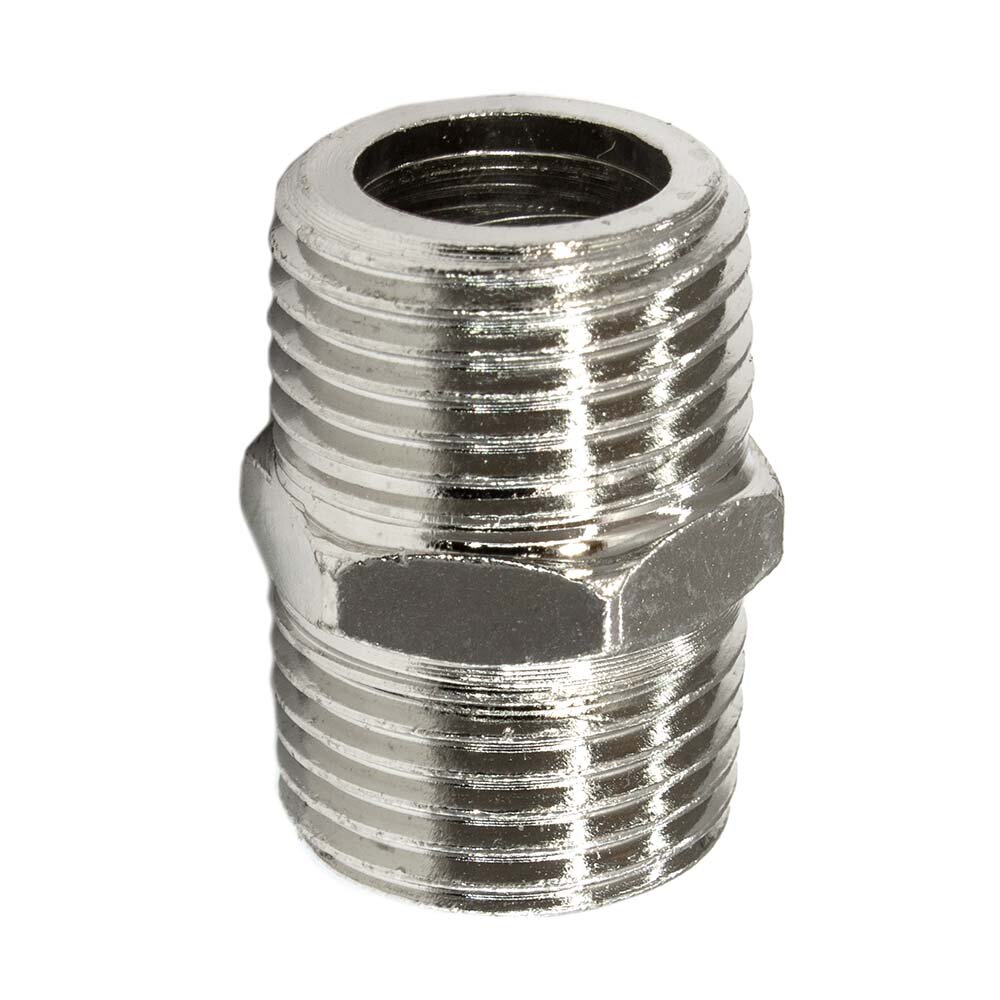 Резьбовой переходник футорка F-1/2M-1/2M - Универсальный для жидкости и воздуха, Арт. 4553