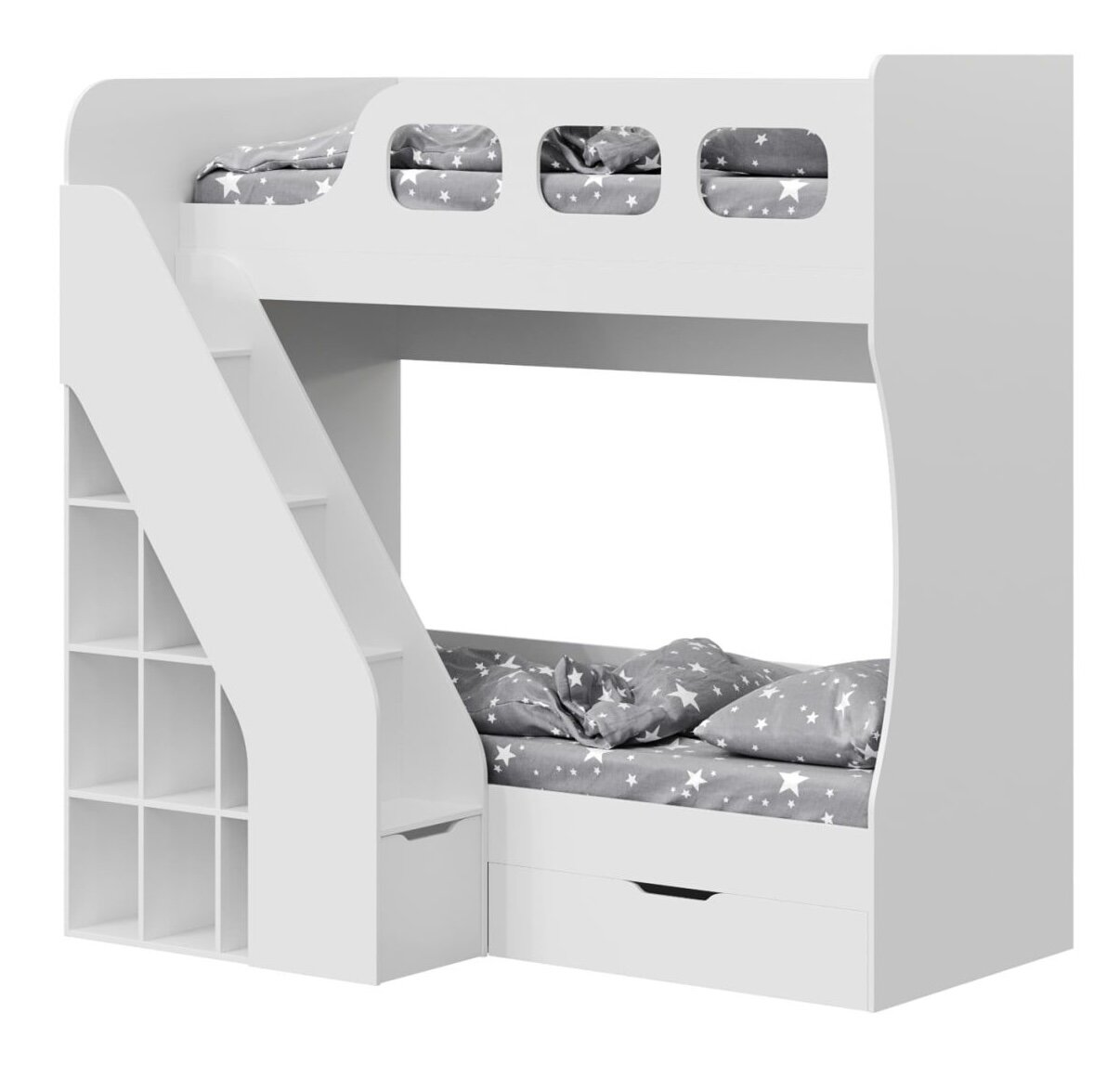 Кровать двухъярусная 190х80 Умка-4 (цвет белый)