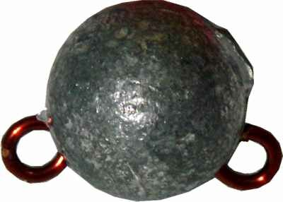 Шаровое грузило Чебурашка 10гр свинцовый сплав диаметр 10мм в наборе 10шт