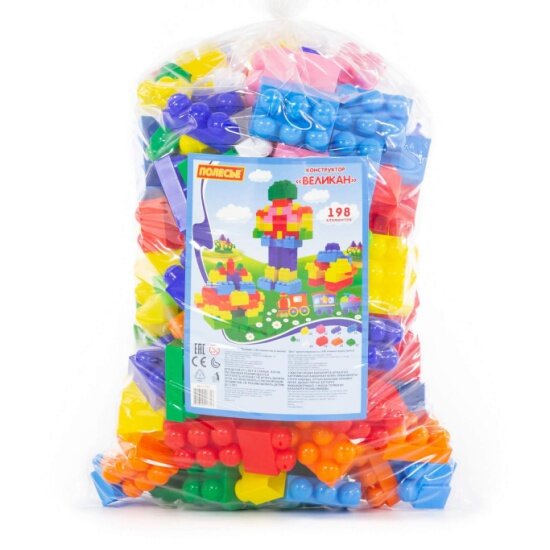 Конструктор Полесье 7727 Великан (198 элементов) (в мешке)