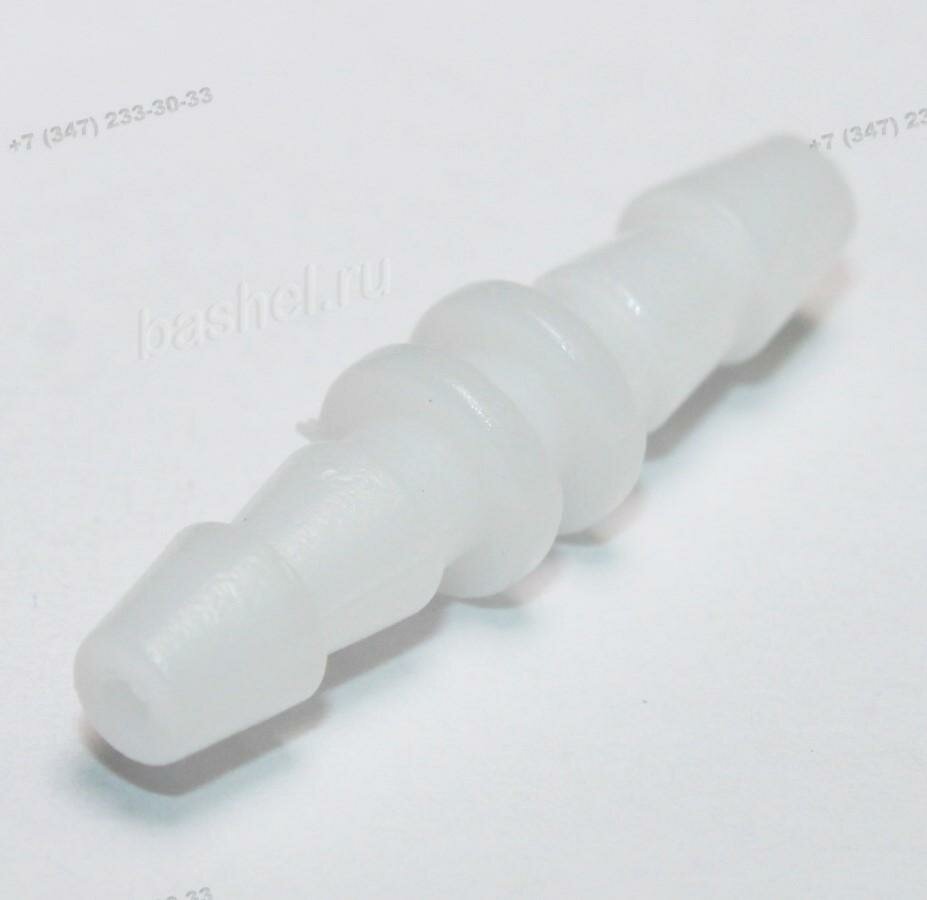 Переходник пластиковый прямой на трубку с конусами 3,5/5 мм на 3,5/5мм
