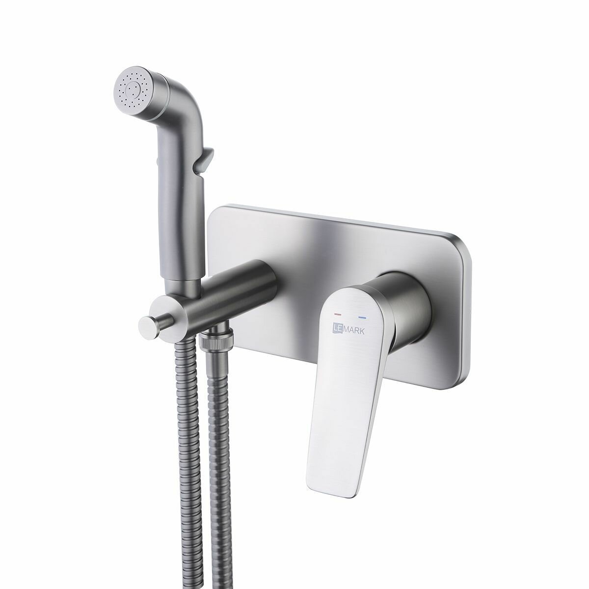 Смеситель с гигиеническим душем Lemark Bronx LM3720GM графит