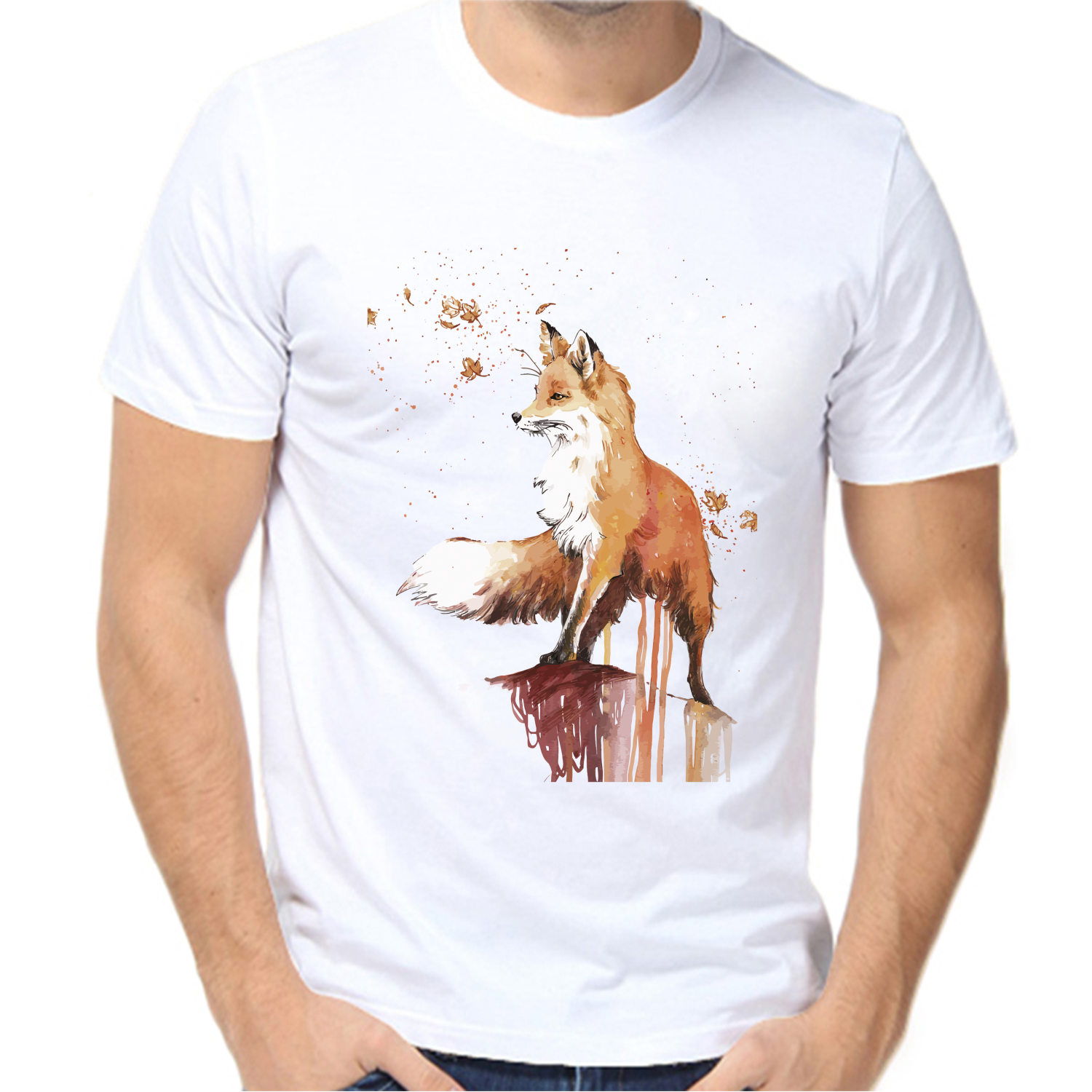 Футболка с картинкой лисы