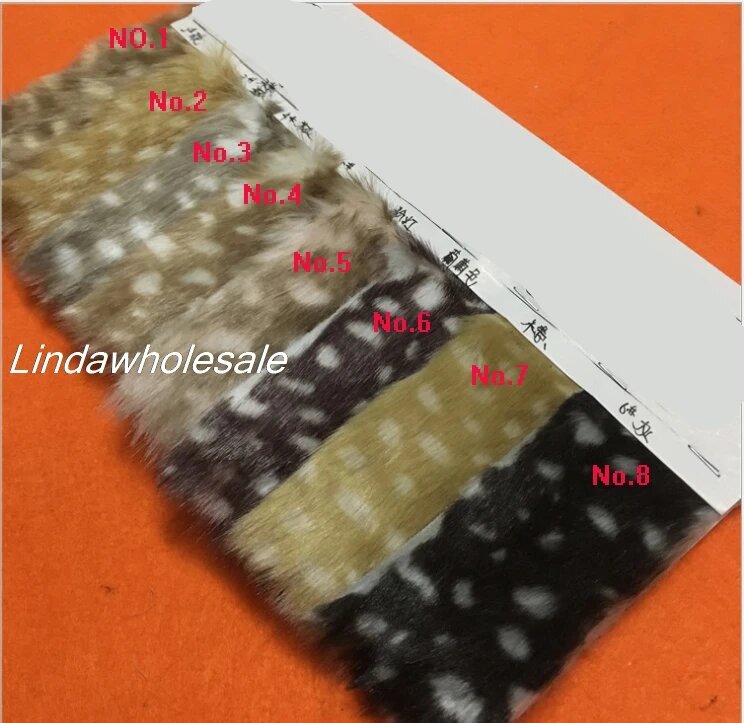 Искусственный мех ZHONGYIJIATIMELY с принтом оленей 160x45cm, No.4