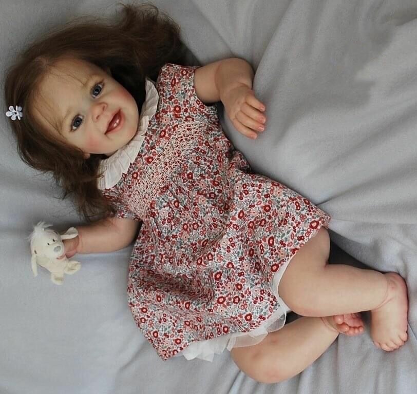 Кукла Реборн Силиконовая 60cm из мягкой ткани/Реалистичная кукла
