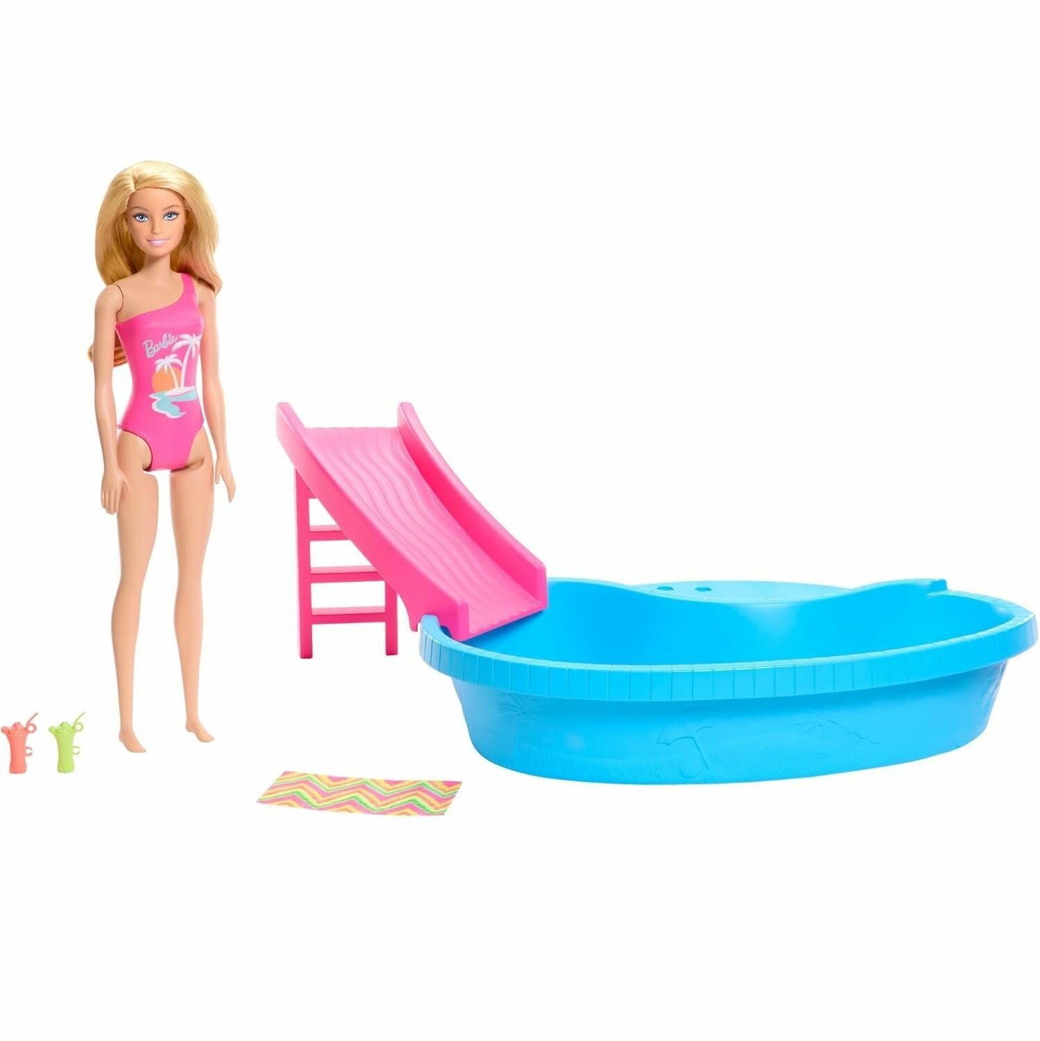 Игровой набор для Барби Mattel - Блондинка с бассейном HRJ74