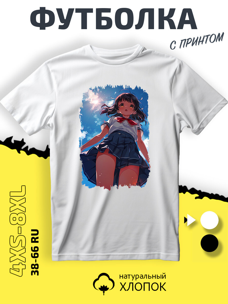 Футболка с аниме девушкой