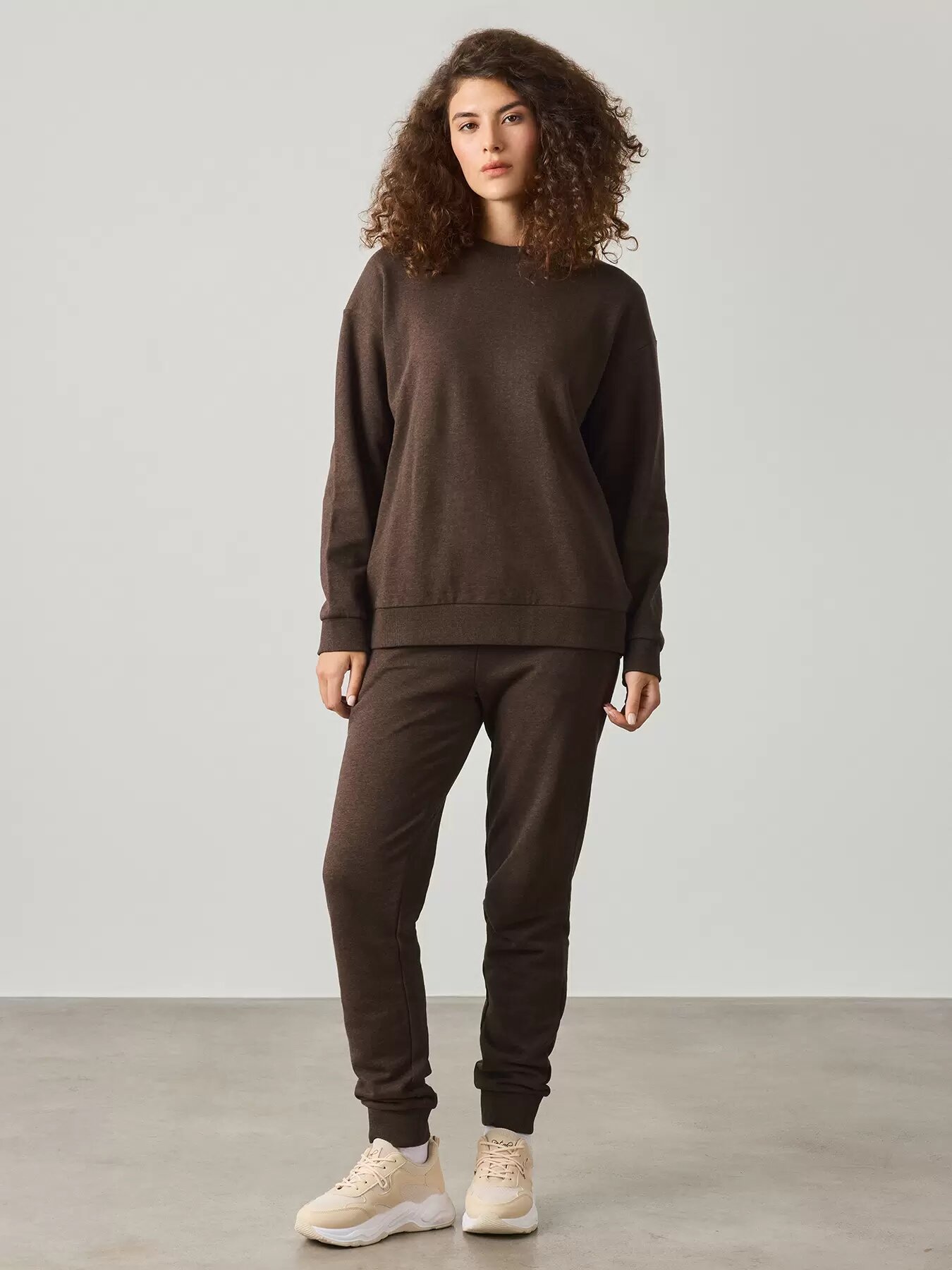 Свитшот JUST CLOTHES, размер XL, , темно-коричневый — фото 1