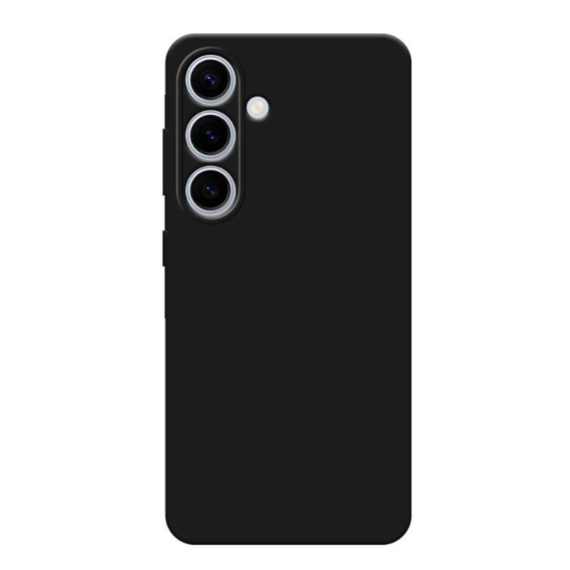 Чехол силиконовый для Samsung Galaxy S24 FE, с микрофиброй внутри, с защитой камеры, X-CASE, черный