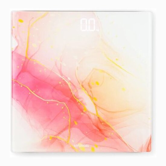 Весы напольные Hyundai H-BS03951, розовый/белый