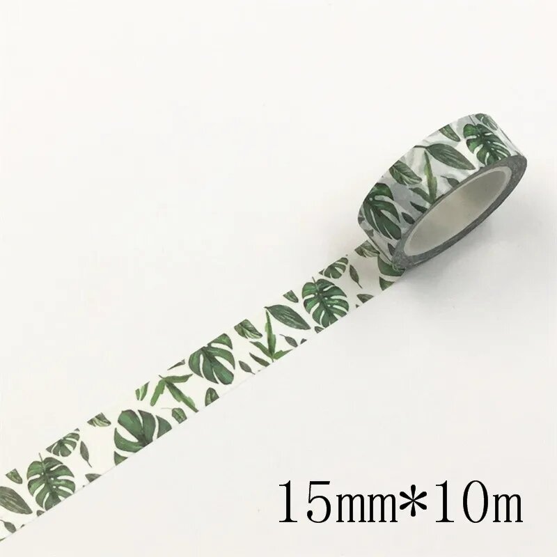 Клейкая лента декоративный скотч с цветочным принтом для скрапбукинга, в винтажном стиле, рукоделие изоляционная лента
