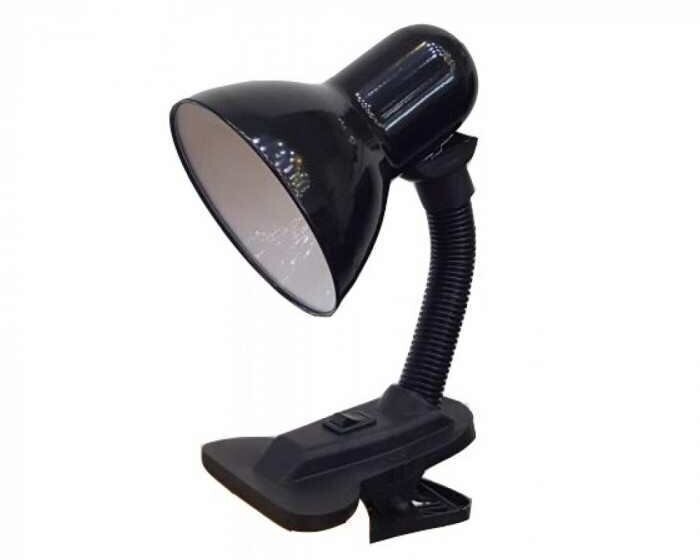 Светильник настольный General 30см черный 60W прищепка, под лампу E27 от сети 220В IP20