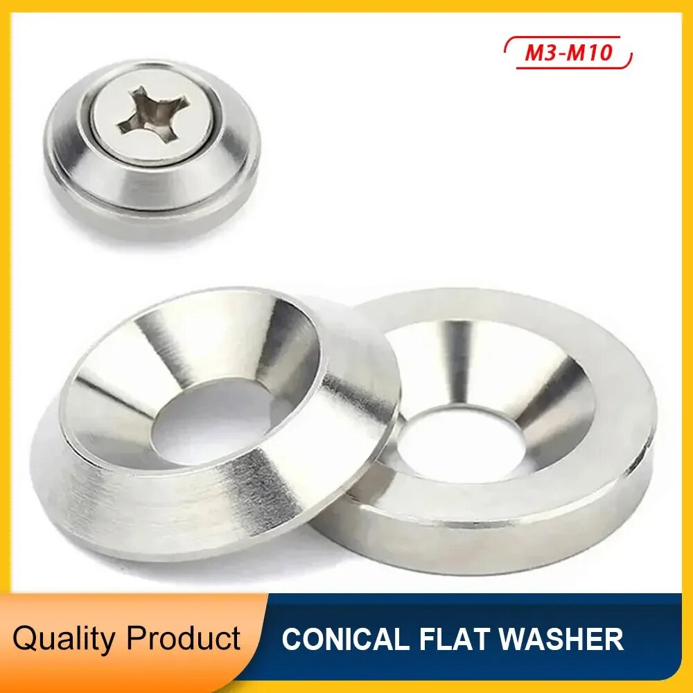 Конические шайбы из нержавеющей стали 304 M3 M4 M5 M6 M8 M10 FLAT M6x20x4 5Pcs