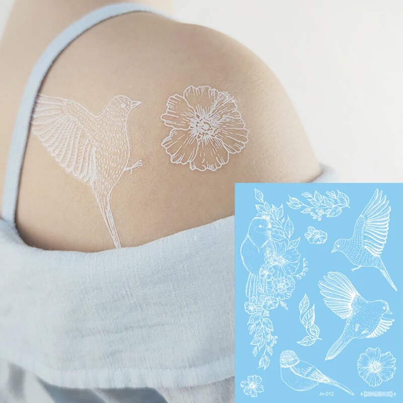 Временная татуировка Tattrendy луна, цветок, звезда Js12
