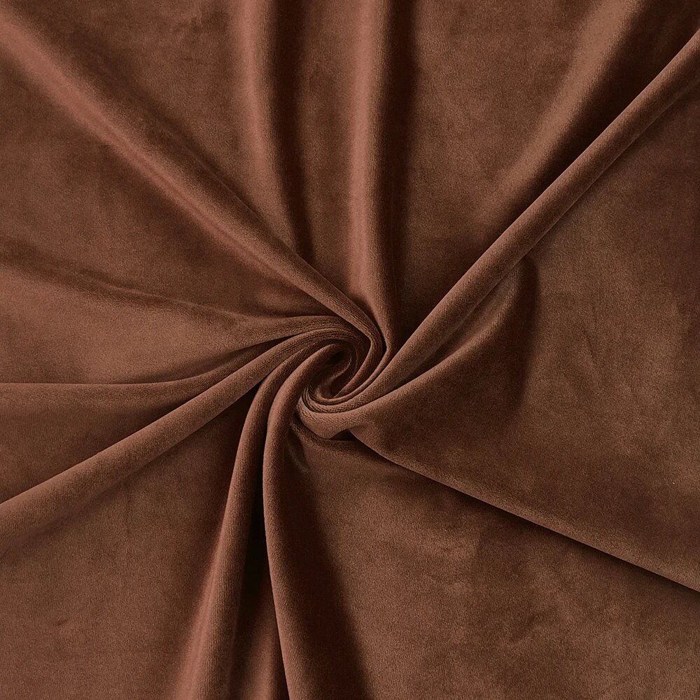 Эластичная плюшевая ткань ZYFMPTEX Моти 1 мм Коричневый, 160x50cm half meter, 76