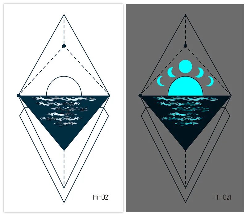 Светящиеся тату-наклейки Butterfly 1 шт Hi-021