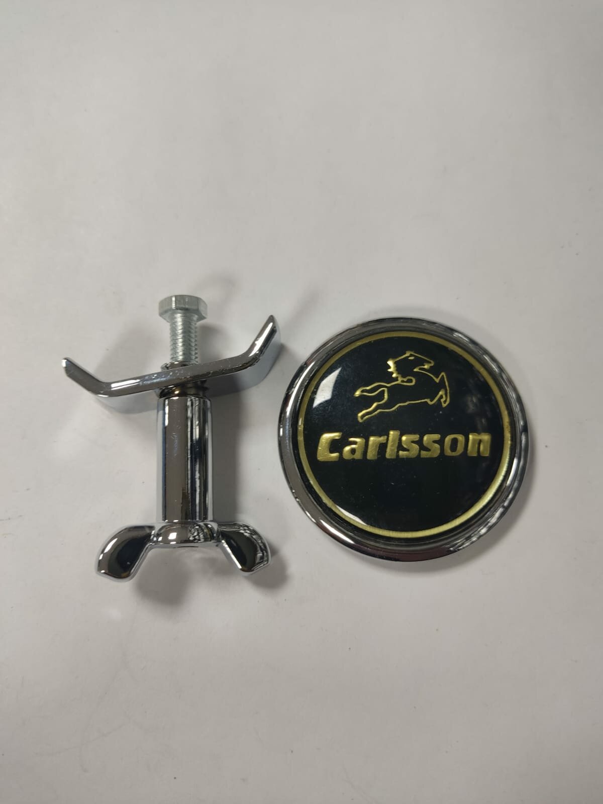 Эмблема Carlsson Mersedes-Benz, на капот, декоративная, металл, хромированная, 4.5 см