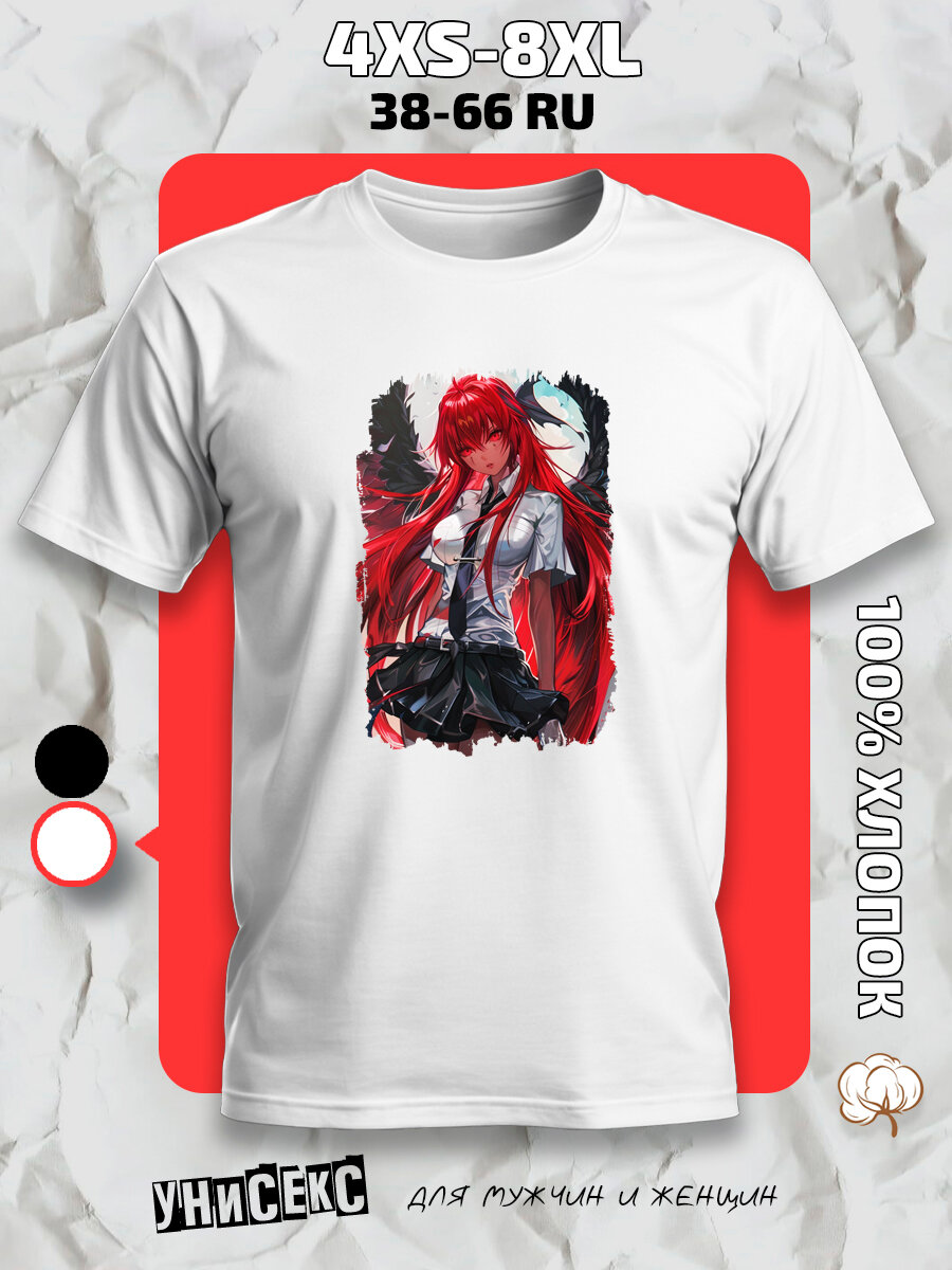 Футболка с принтом девушкой аниме