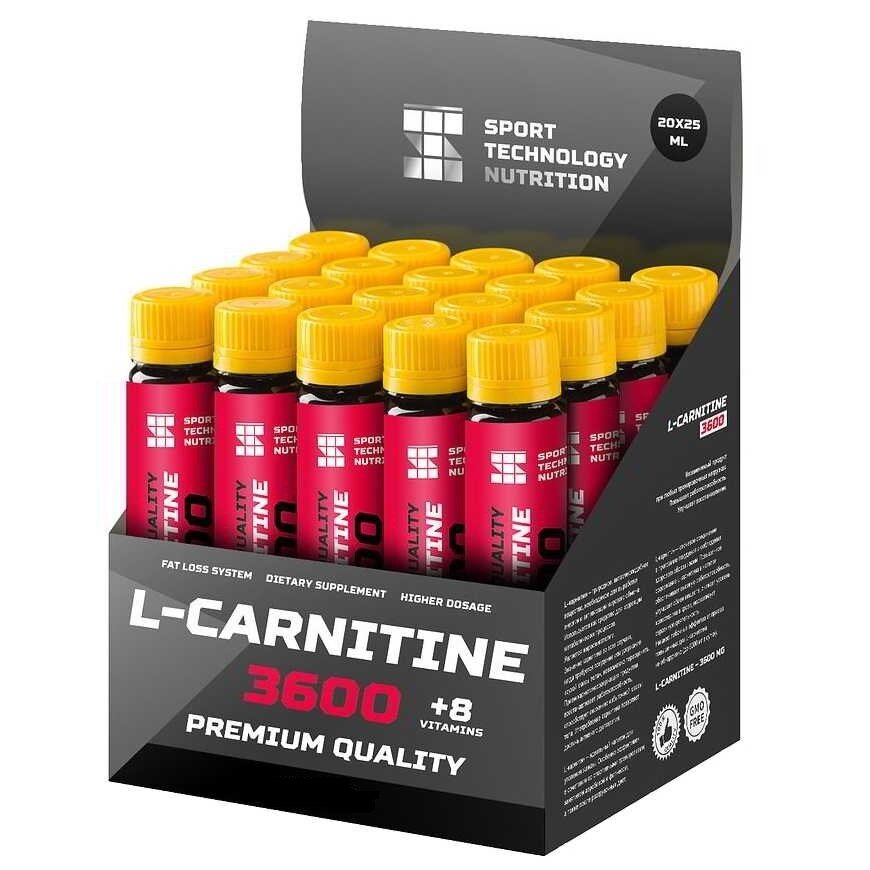 L-Carnitin с витаминами L-Карнитин 3600 20 амп (Спортивные технологии) Гранат