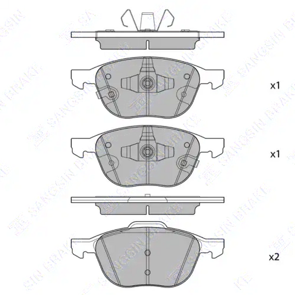 HI-Q SP2384 sp2384 колодки дисковые передние\ Ford (Форд) Focus (Фокус) c-max 1.6i-2.0tdci, Mazda (Мазда) 3 1.4i-2.0crdt