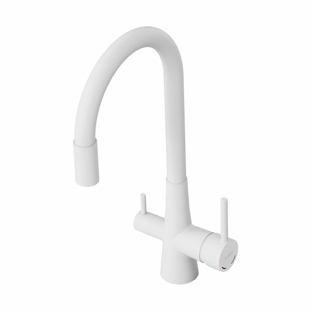 Смеситель для кухниArdennes с подключением фильтра белый