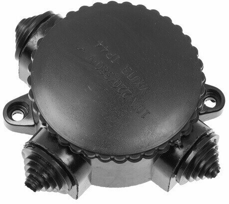 Коробка распаечная карболит. ОП 90х102х44, 3 вх. IP44 юпитер