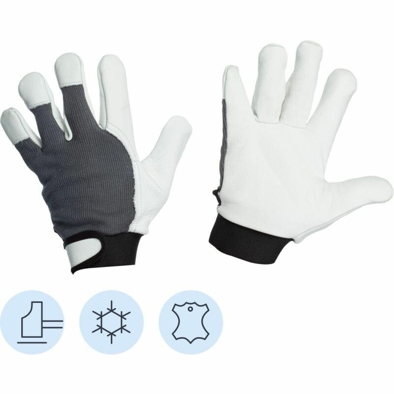 Рабочие перчатки JETA SAFETY Утепленные, черно-белые, размер M, JLE305-8