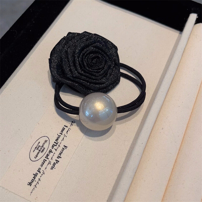 Кольцо для волос "Нежный ветер", цвет R113, черная роза