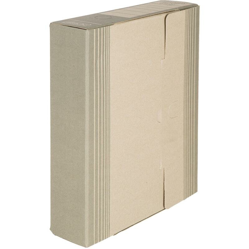 Короб архивный Attache 75 мм переплетный картон, серые полоски