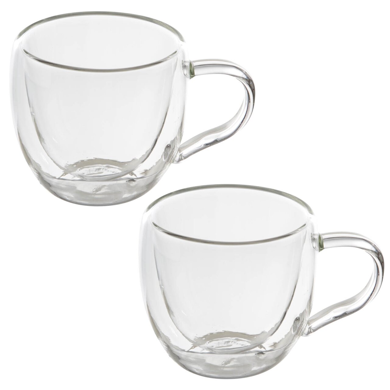 Aroma набор кружек из стекла с двойными стенками, 150 мл, 2 шт для чая и кофе
