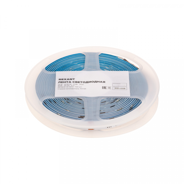 Светодиодная лента REXANT / Рексант самоклеящаяся, RGB, светодиоды COB, 720 LED/м, 12Вт/м, длина 5м / подсветка