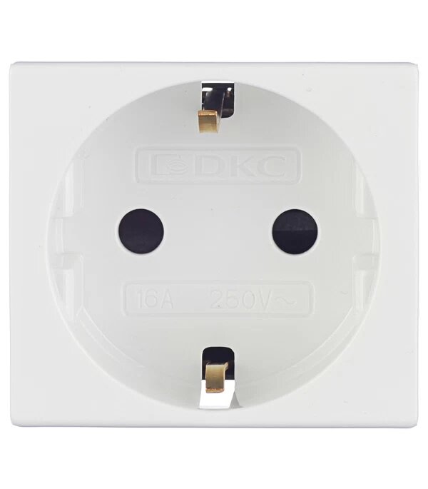 Розетка для кабель-канала DKC Viva белая со шторками 2 модуля (45005)