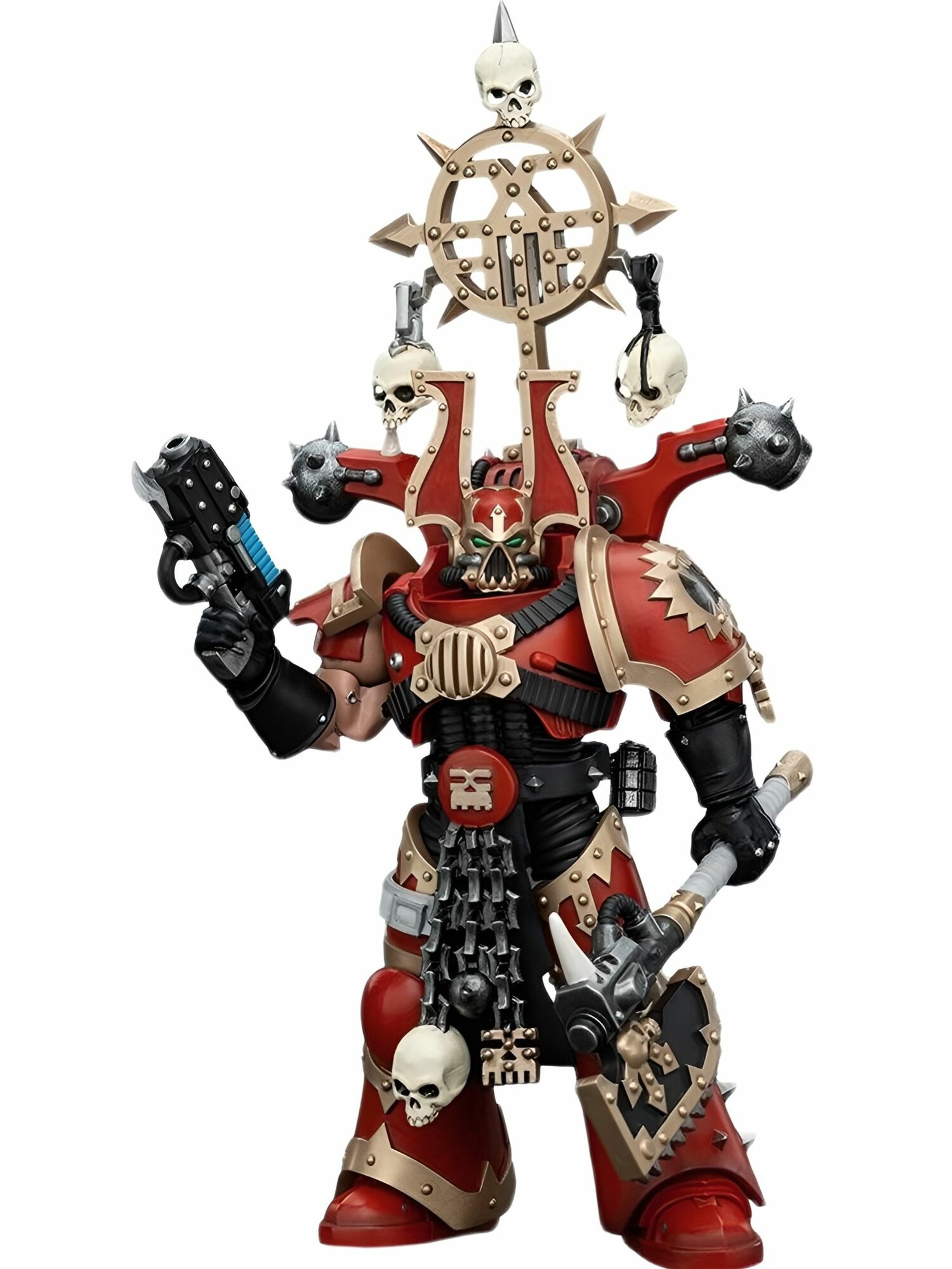 Подвижная фигурка JOYTOY Warhammer 40K World Eaters Khorne Berzerker with Berzerker lcon коллекция игрушек