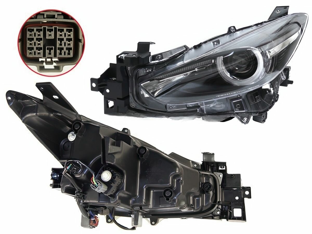 Фара левая, LED Евросвет для Мазда 3 арт ST2161177L SAT