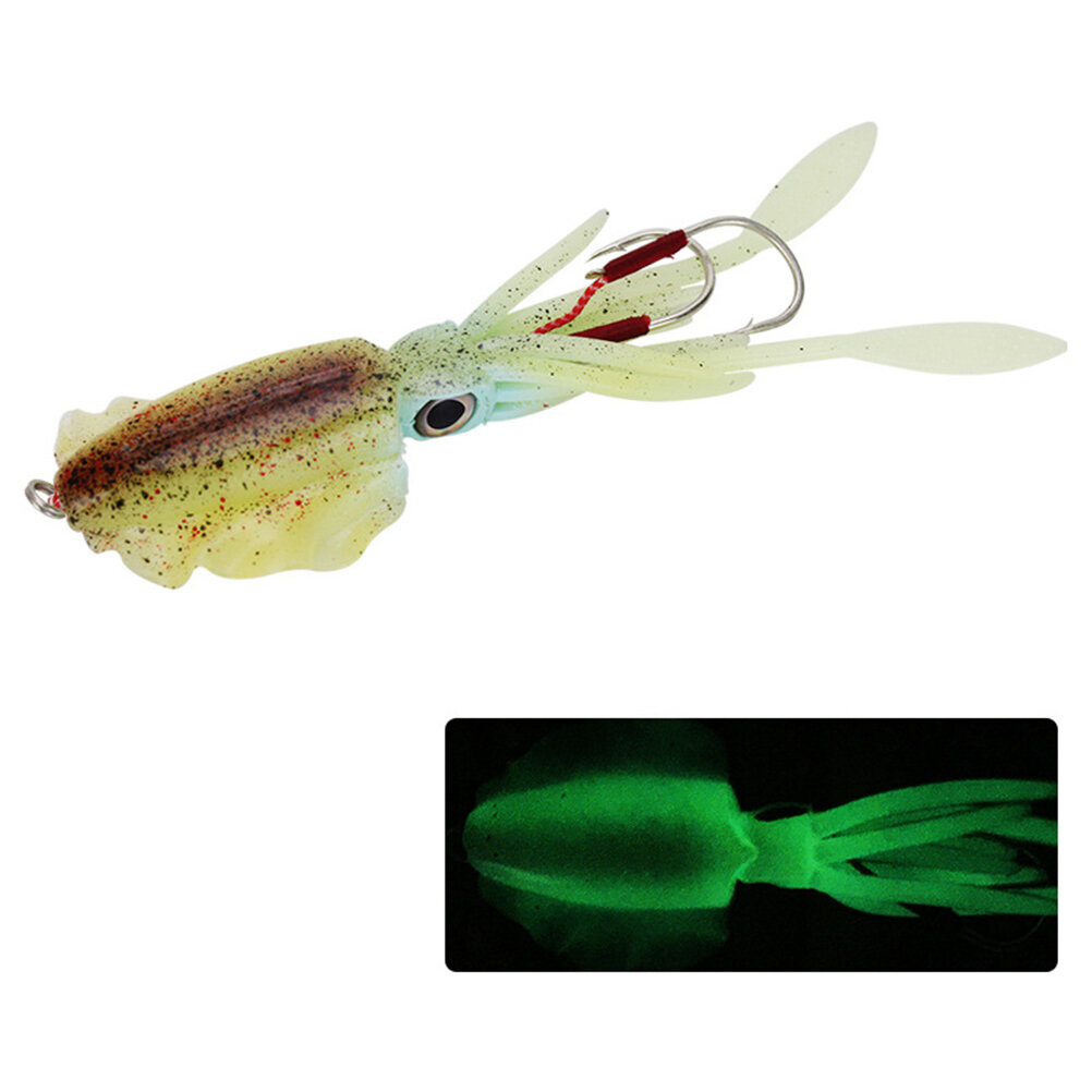 Свинцовая рыболовная приманка, мягкая приманка для ловли кальмаров, светящаяся приманка.