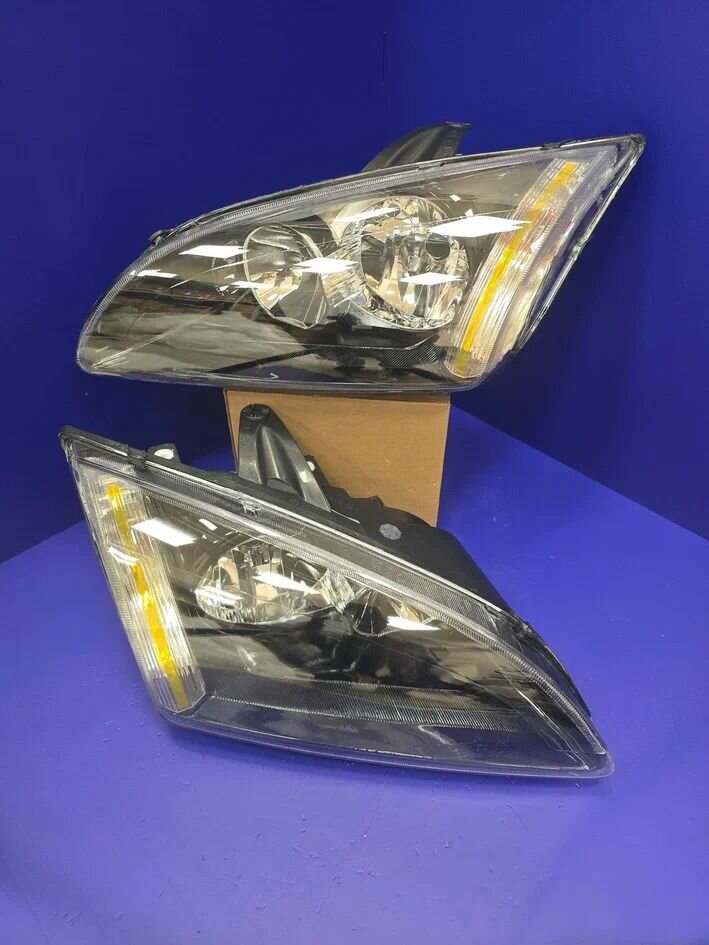 Комплект черных фар Форд Фокус 2 дорестайл Ford Focus 2005-2008гг
