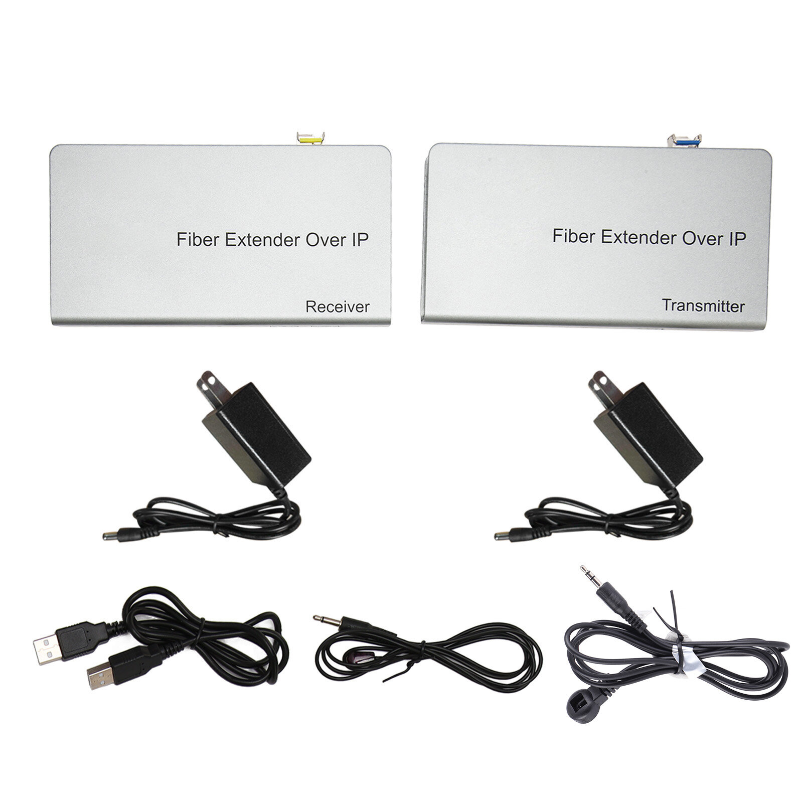 Удлинитель мультимедийного интерфейса HD по оптоволоконному кабелю до 20 км, KVM-переключатель 1080p, вилка стандарта США.