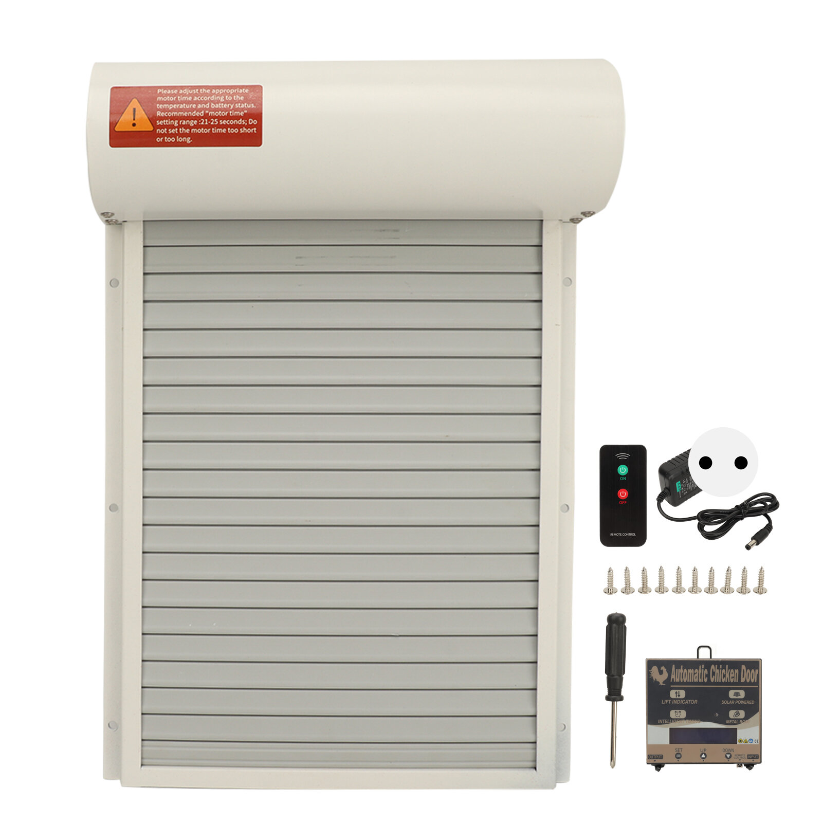 Автоматическая дверь курятника 3 в 1, 100-240 В, с датчиком света, таймером, дистанционным управлением, для кур, уток, гусей, белая, вилка ЕС